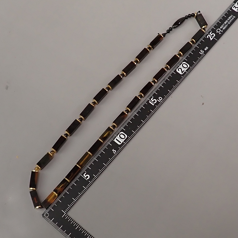 Yahoo!オークション - AC-3031 モダンデザイン 本べっ甲 ネックレス レ...