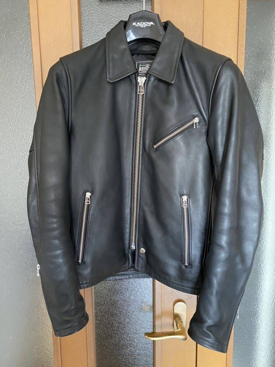 KADOYA K’S LEATHER カドヤ ケーズレザー 襟付きシングルライダースジャケット 牛革 ハードステア Sブラック ライナー パット付き(レザー)｜売買されたオークション情報 ...