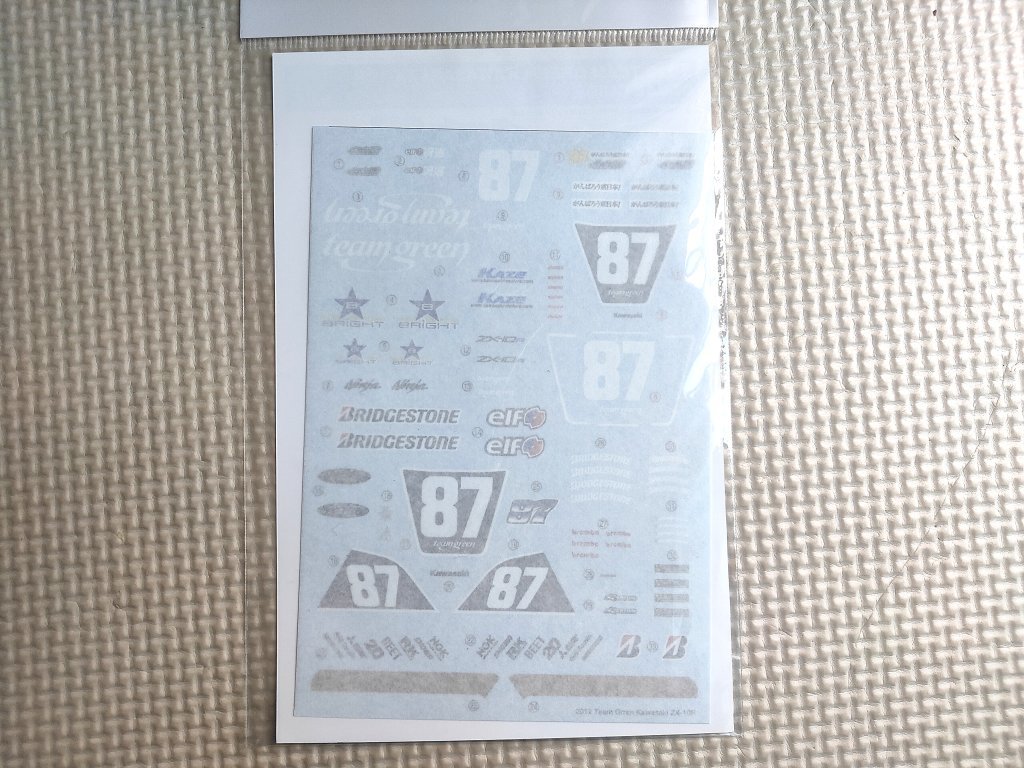 代購代標第一品牌－樂淘letao－＜デカール＞ MaxMotoModeling 1/12 TEAM GREEN カワサキ ZX-10R