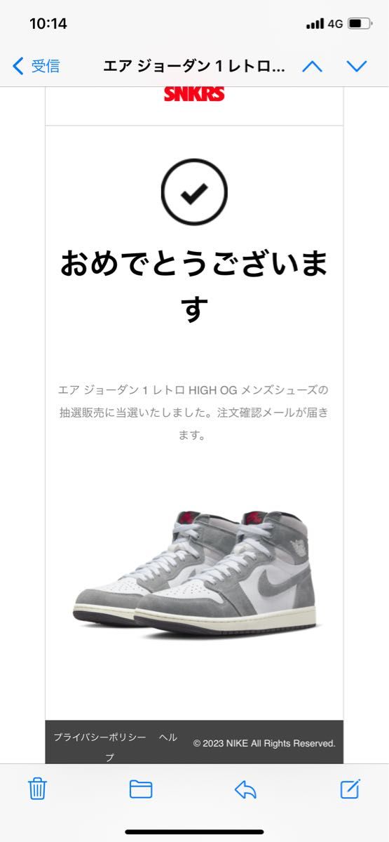28 5cm Nike Air Jordan 1 Retro High Og Black And Smoke Grey|paypayフリマ