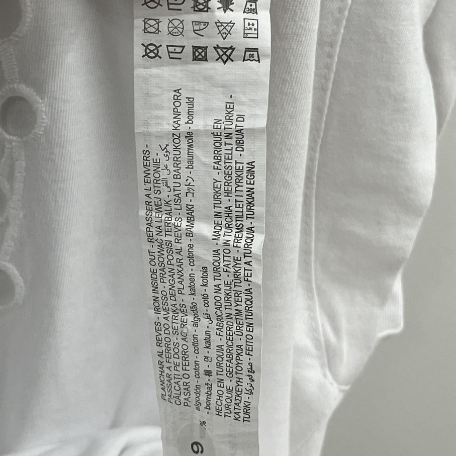 代購代標第一品牌－樂淘letao－未使用品 /L/ ZARA ダイカット 刺繍 Tシャツ レディース タグ カジュアル トップス 通勤 白 フェミニン 大人可愛い ガーリー デイリー ザラ