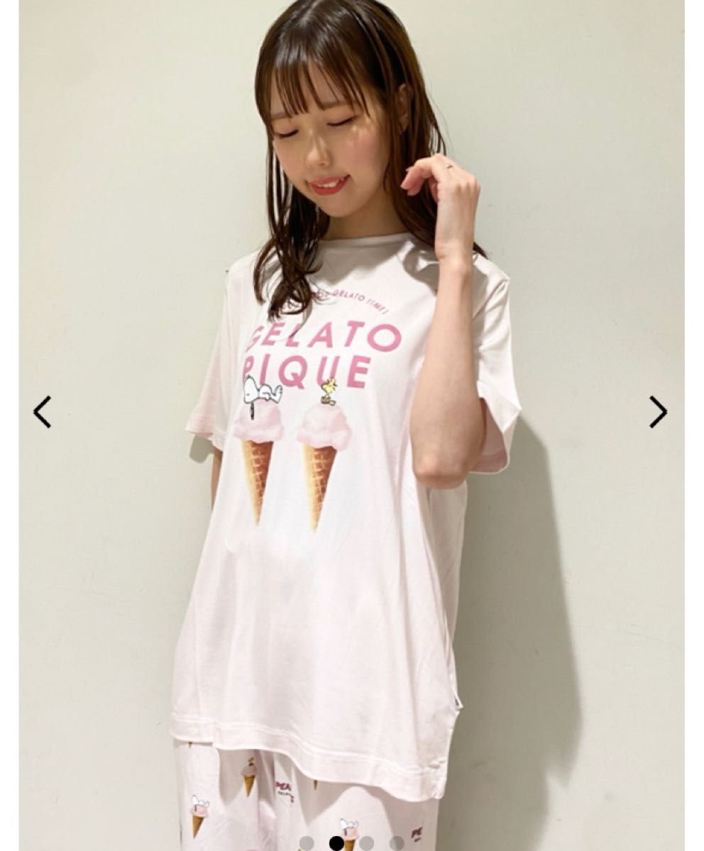 gelato pique ジェラートピケ スヌーピー ワンポイント Tシャツ gelato pique ジェラートピケ スヌーピー ワンポイント Tシャツ