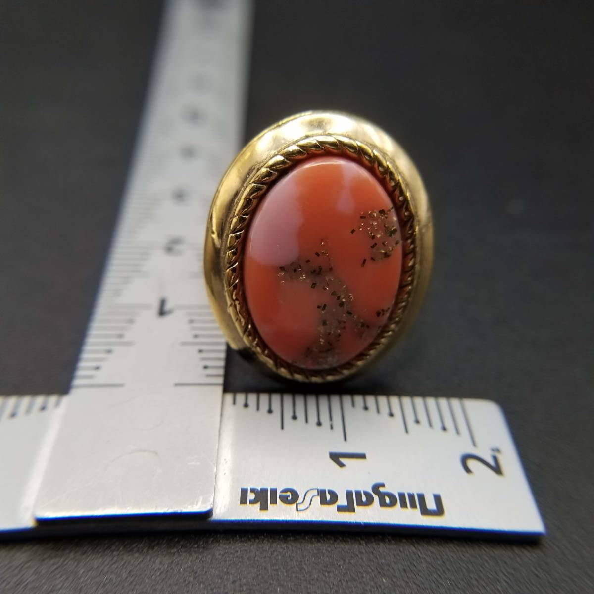 Yahoo!オークション - SARAH Cov. オレンジマーブルカラー オーバル ブ...