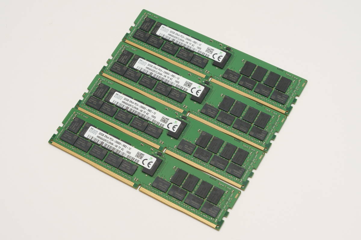 Yahoo!オークション - SK Hynix DDR4-2666 ECC Registerd 32GB x4 (合...