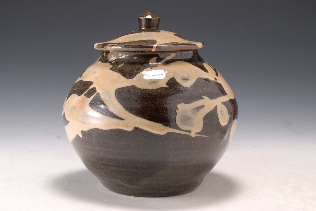 Yahoo!オークション - 2762 古作 小鹿田焼 流掛 蓋物 民藝 古民芸 民窯...