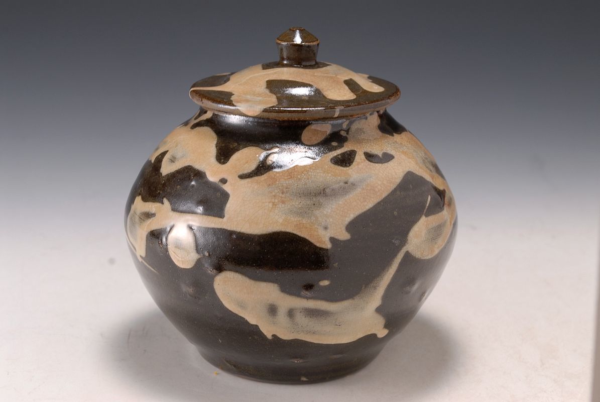 Yahoo!オークション - 2762 古作 小鹿田焼 流掛 蓋物 民藝 古民芸 民窯...