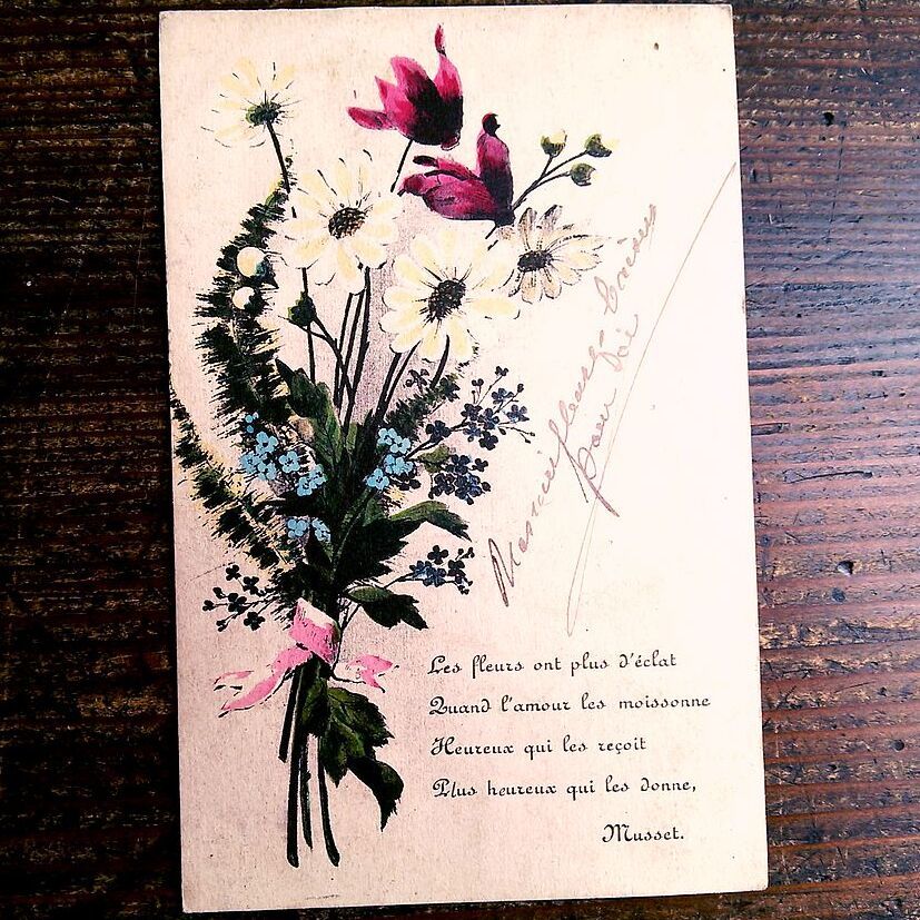 Yahoo!オークション - 花(23)D59 アンティークポストカード フランス ...