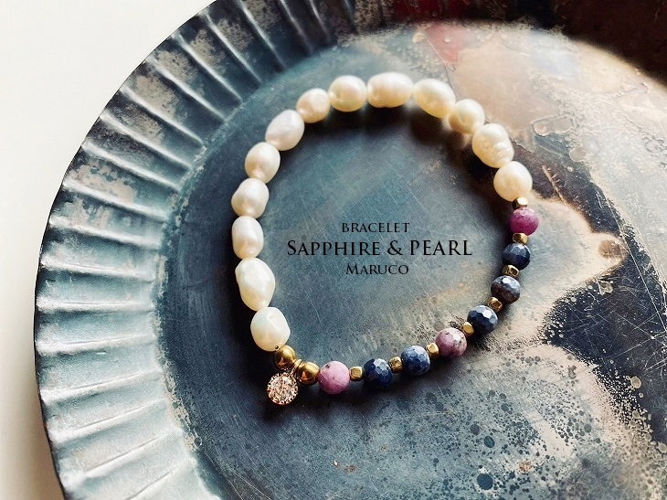 Yahoo!オークション - MARUCO BL370-635サファイア+淡水パールバロッ...