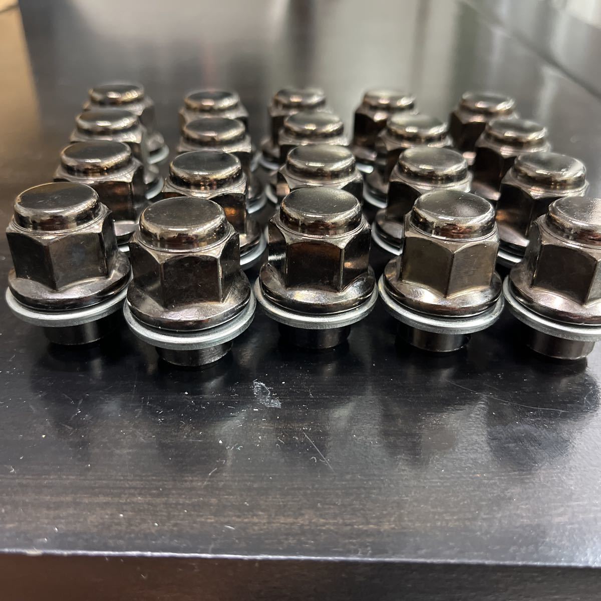 代購代標第一品牌－樂淘letao－トヨタ 純正 ブラック クロームメッキ 平座ナット M12 P1.5 20個ホイールナット