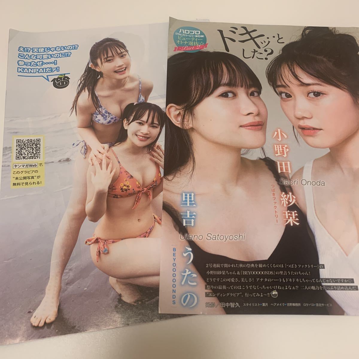 Yahoo オークション F 里吉うたの 小野田紗栞 切り抜き7p 水着グラ