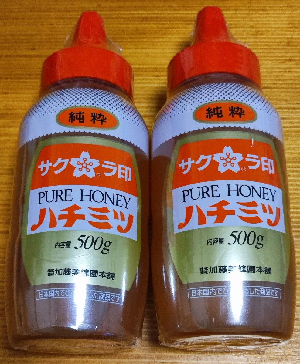 未開封 大容量 サクラ印 純粋はちみつ 500g2本組｜PayPayフリマ