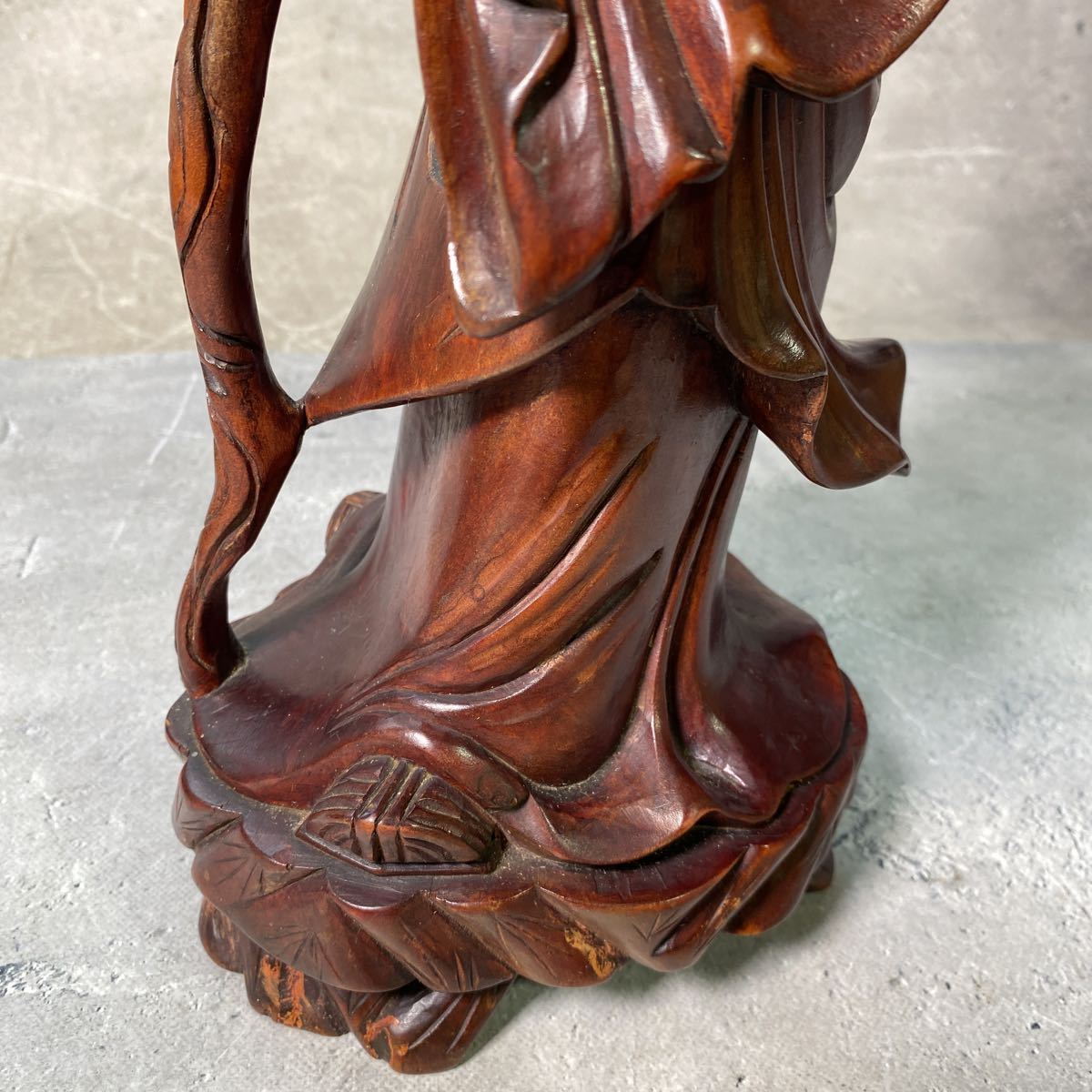 Yahoo!オークション - K30/ 時代 七福神 福禄寿 木彫り 細密彫刻 手工...