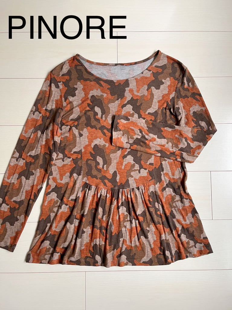 Yahoo!オークション - 【美品】ピノーレ PINORE 長袖 カットソー 迷彩...