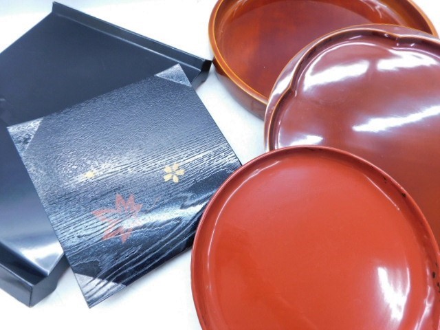 Yahoo!オークション - 上0773 5点まとめて 盆 お盆 おぼん 丸盆 干菓...