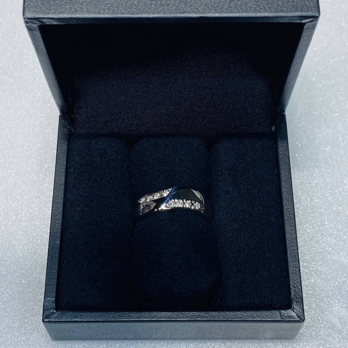 Yahoo!オークション - 1円スタ メンズダイヤリング 【D0.21ct】K18WG ...