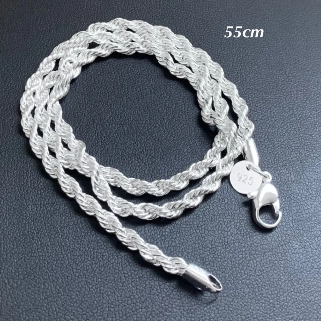 Yahoo!オークション - シルバー925コーティング チェーンネックレス ...