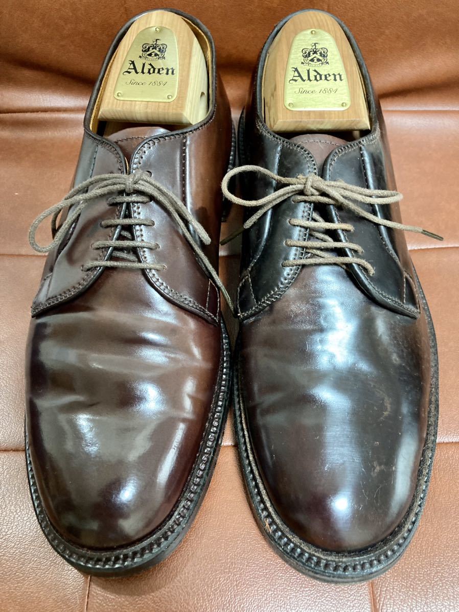 Yahoo!オークション - ALDEN オールデン コードバン 990 バーガンディ ...