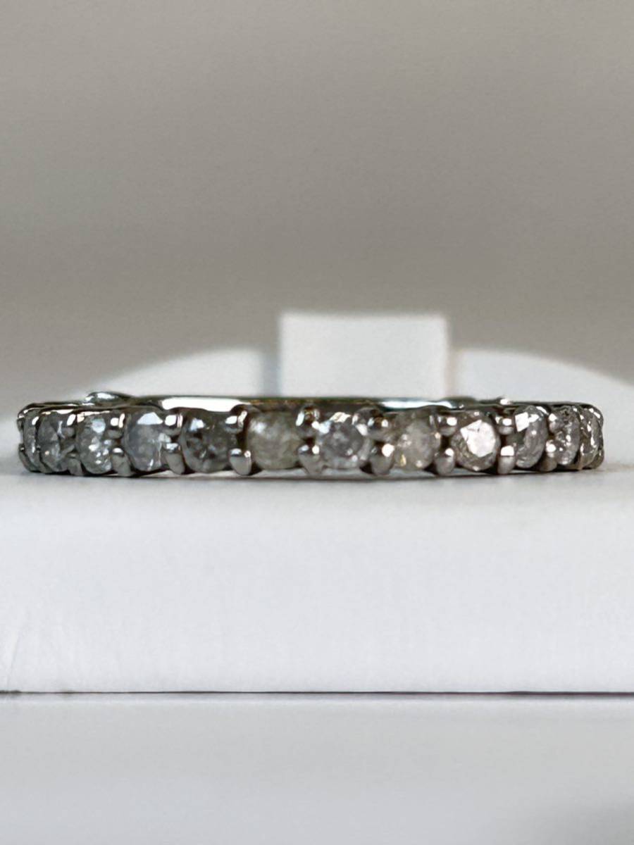 Yahoo!オークション - Pt900 プラチナ ダイヤモンド リング 10号 0.7ct...