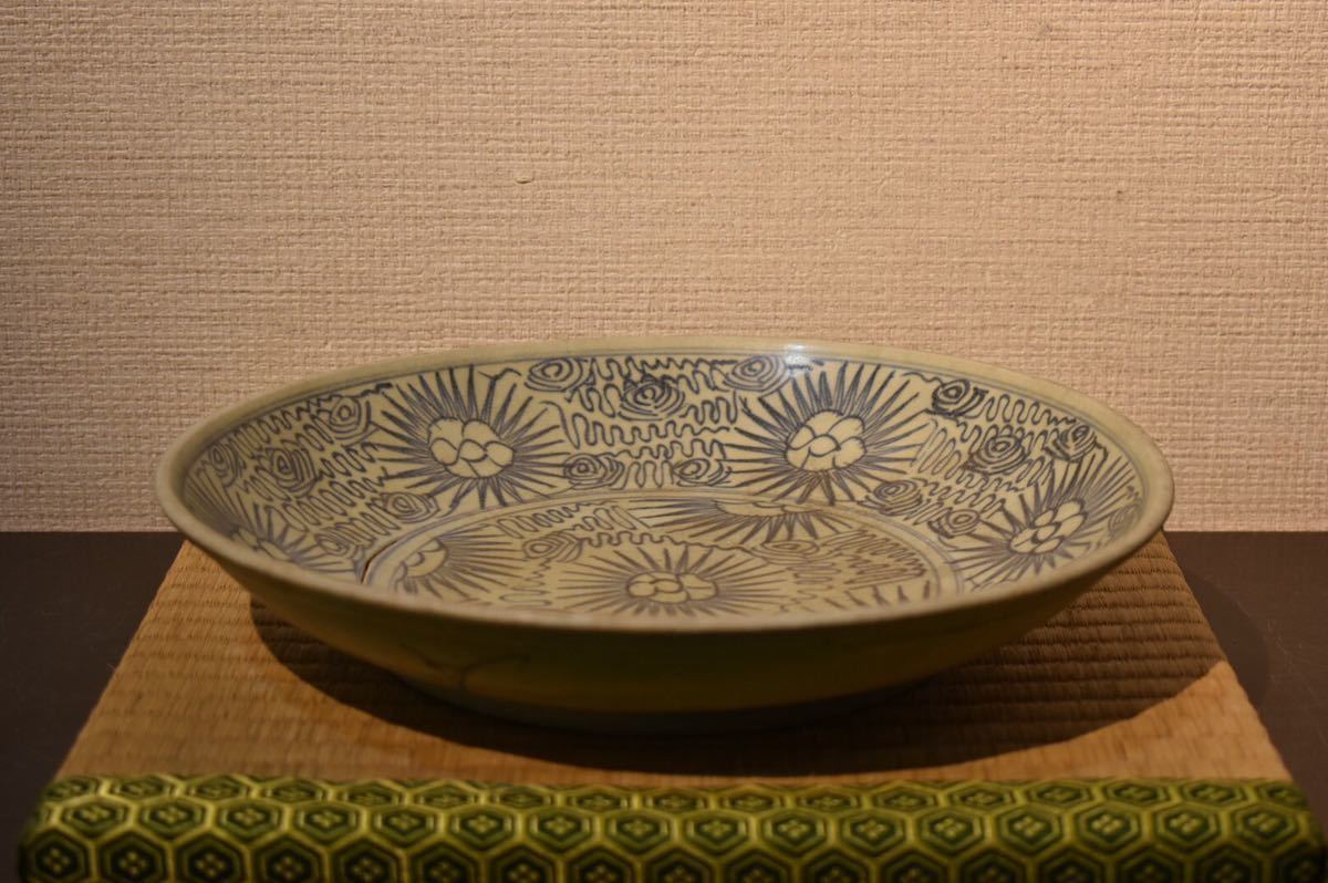 Yahoo!オークション - 【GE】Y1953【コレクター所蔵品】時代 古染付皿/...