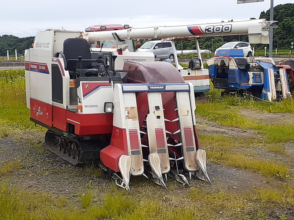 Yahoo!オークション - 秋田発 ヤンマー コンバイン CA300 3条刈 1042h...
