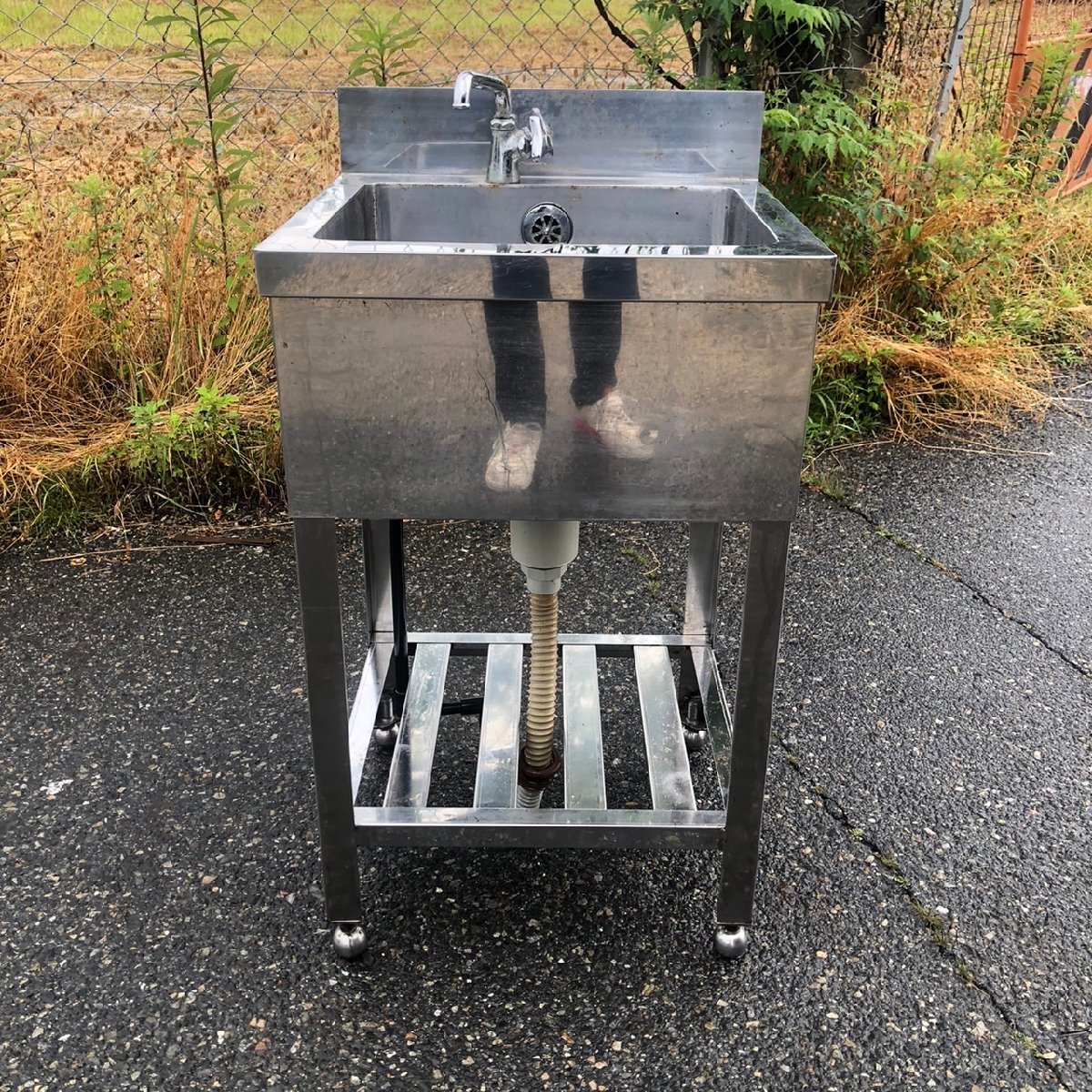 代購代標第一品牌－樂淘letao－ OG ステンレスシンク 流し台 一層式 W500×D450×H800 中古品 業務用 厨房機器 飲食店 H2306-134