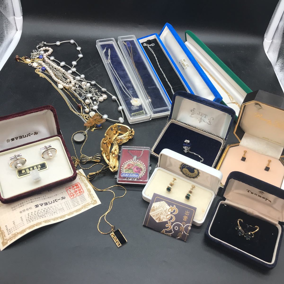 Yahoo!オークション - アクセサリーまとめ 旧家整理品 本真珠 18kgp シ...