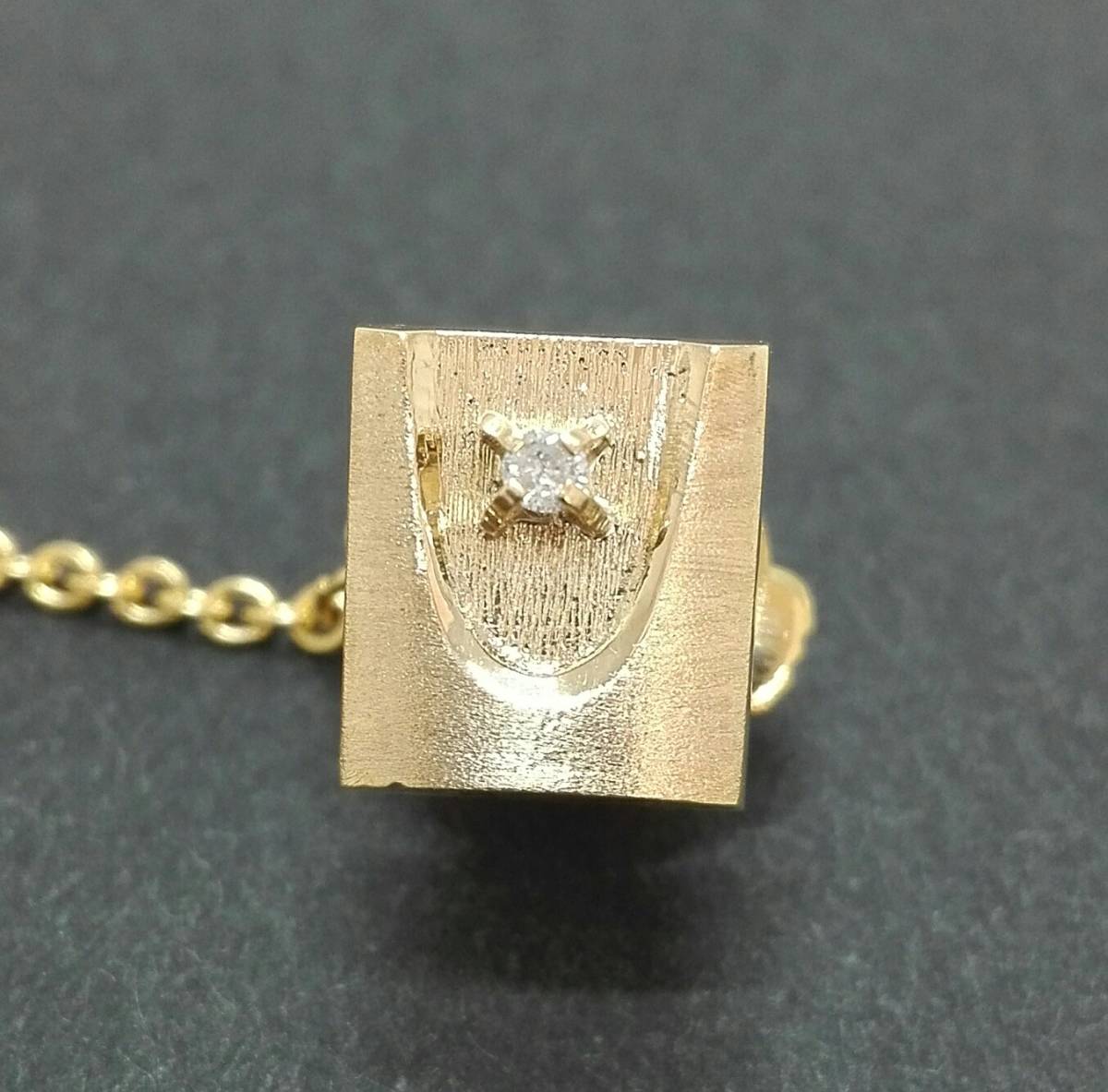 Yahoo!オークション - K18(本体とピンのみ) 0.9g ダイヤ付 タイタック ...