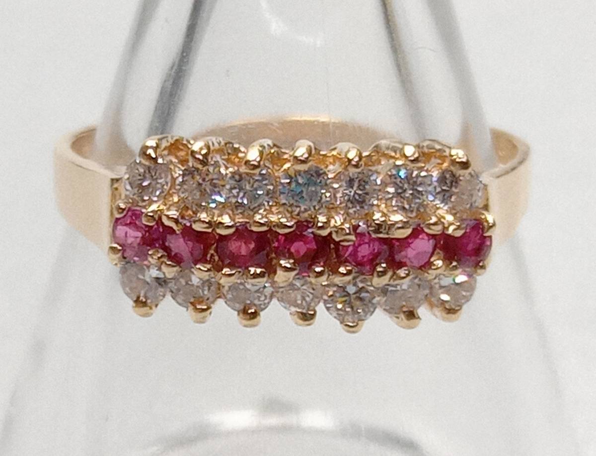 Yahoo!オークション - K18 ダイヤ付リング 12号 2.7g ストーンリング