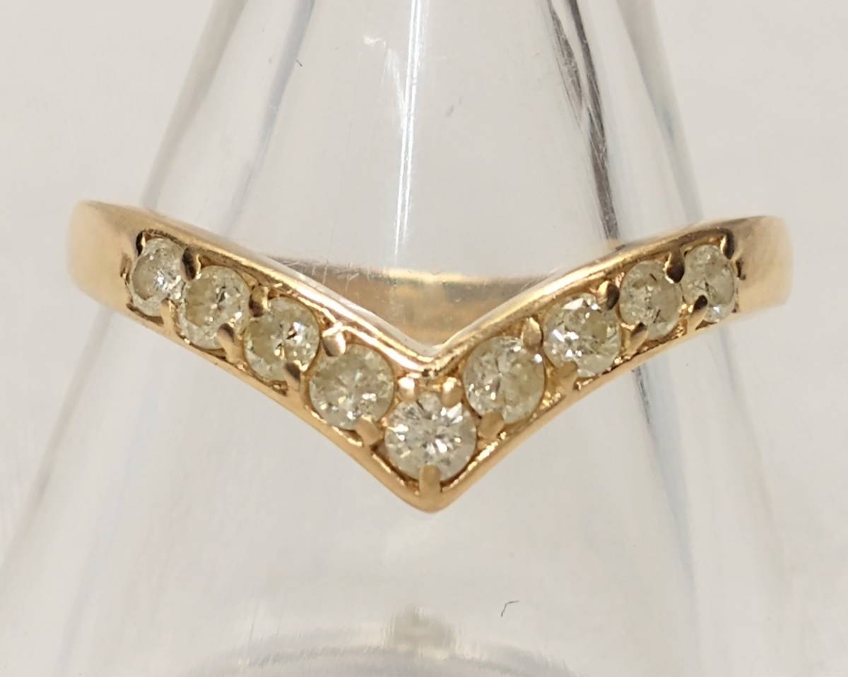 Yahoo!オークション - K18 ダイヤ0.32ct リング 14号 2.2g V字