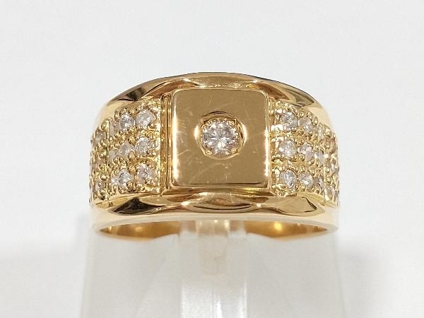 Yahoo!オークション - 【K18ダイヤモンドリング】K18／ダイヤ0.47ct／...