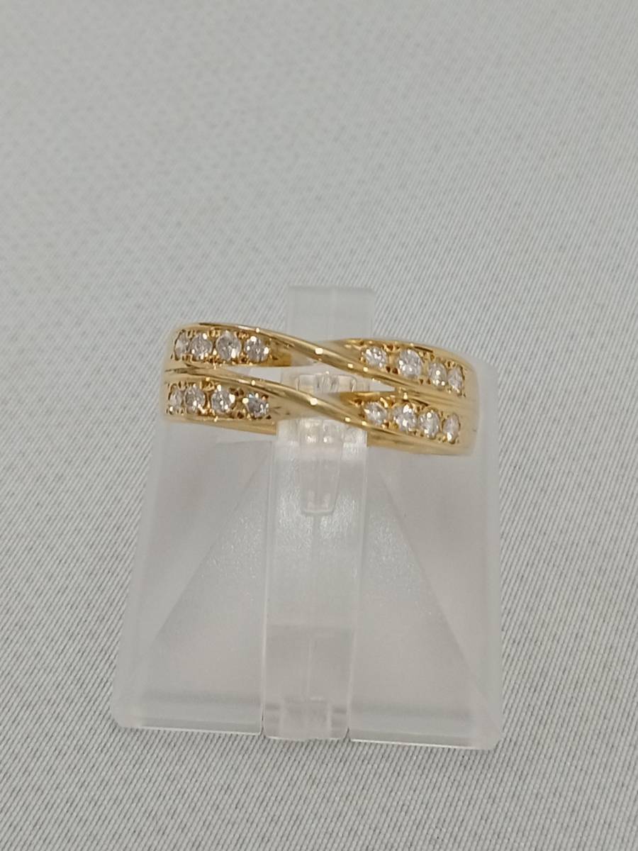 Yahoo!オークション - K18 リング ダイヤ 0.31ct #13 13号 約3.3g 指輪