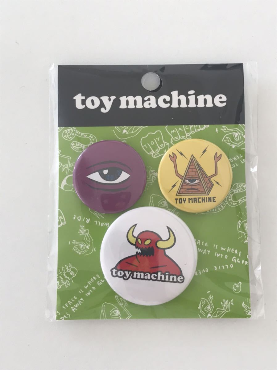 代購代標第一品牌－樂淘letao－ toy machine(トイマシーン)缶バッジ 002/3個セットSKATEBOARD/スケートボード