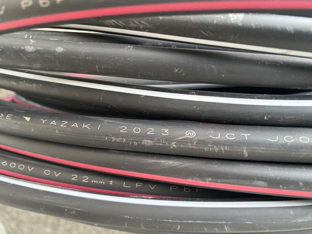 Yahoo!オークション - CV-T 22sq 3C 12m 矢崎総業 ケーブル USED