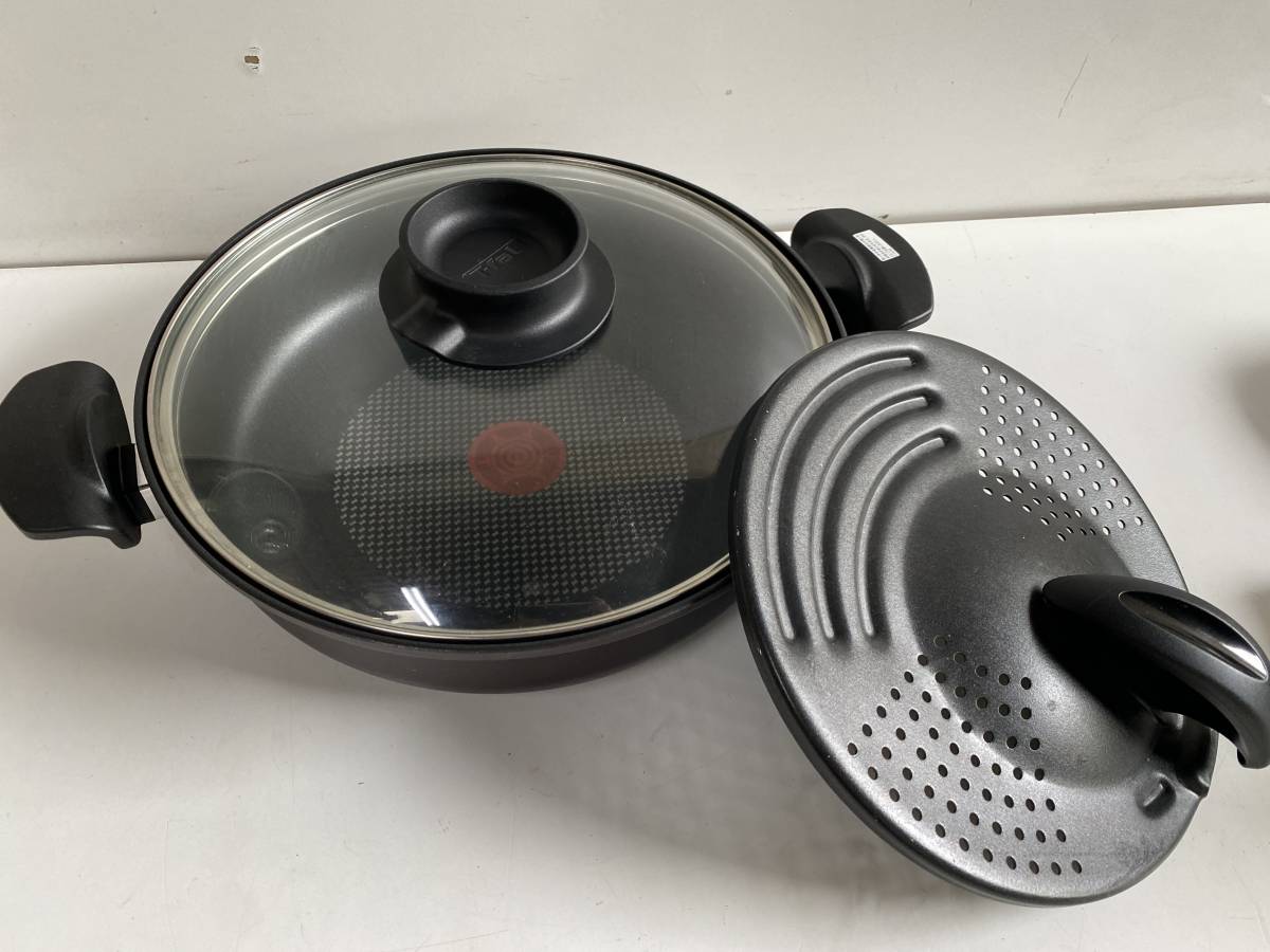 Yahoo!オークション - ⑪t156 T-fal ティファール フライパン 取っ手の...