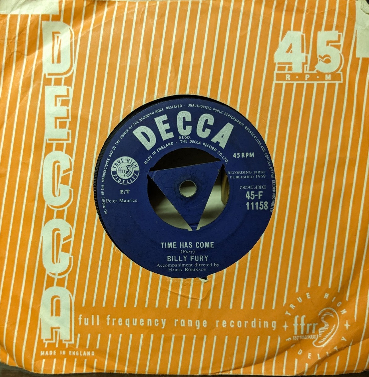 Yahoo!オークション - BILLY FURY/TIME HAS COME 1959'UK DEECA ORG 7...