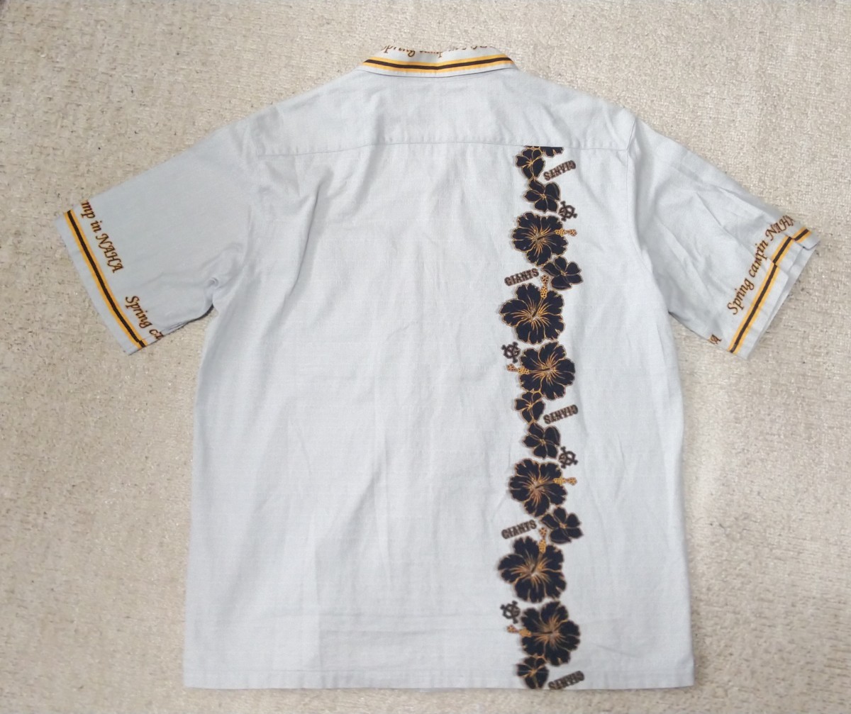 代購代標第一品牌－樂淘letao－ 美品 レア 読売ジャイアンツ スプリングキャンプ那覇 Majun かりゆしウェア size LL ＋オマケ 新品ジャイアンツTシャツ