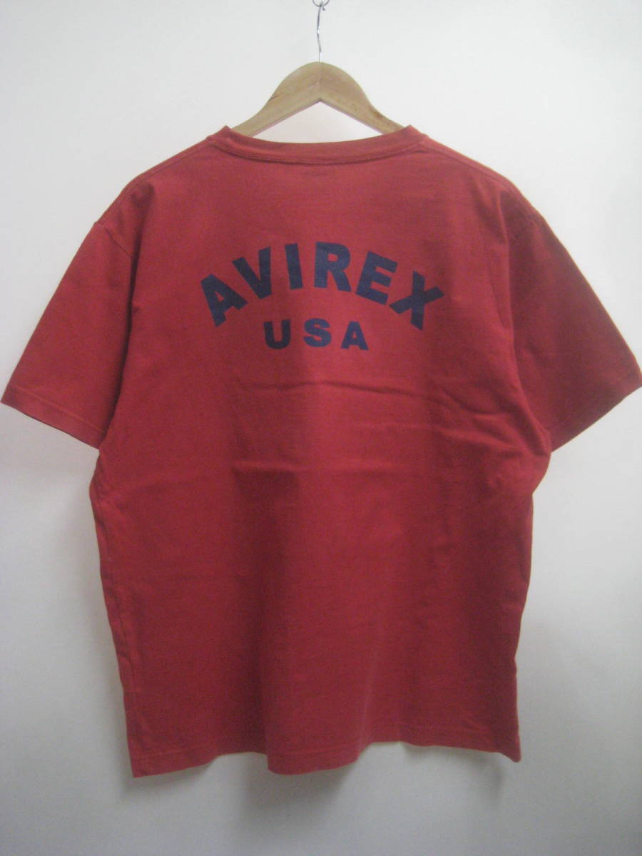 Yahoo!オークション - 一点物 AVIREX アヴィレックス ロゴプリントTシ...