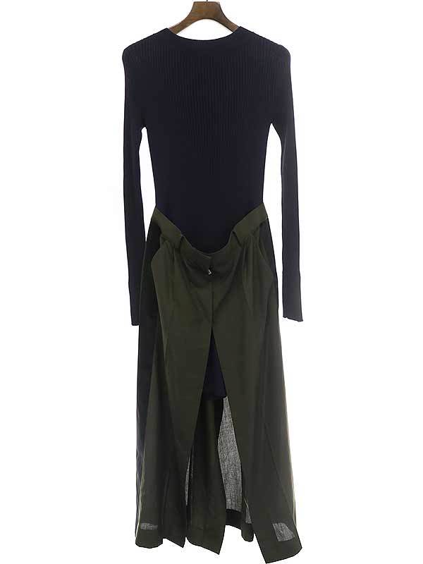 Yahoo!オークション - sacai サカイ 22SS Suiting x Knit Dress ニット...