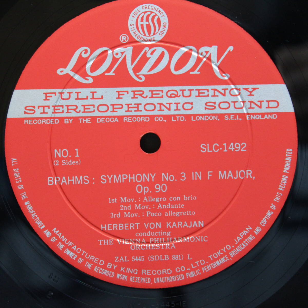 Yahoo!オークション - D017/LP170g盤1枚/カラヤン・ウィーンフィル/ブ...