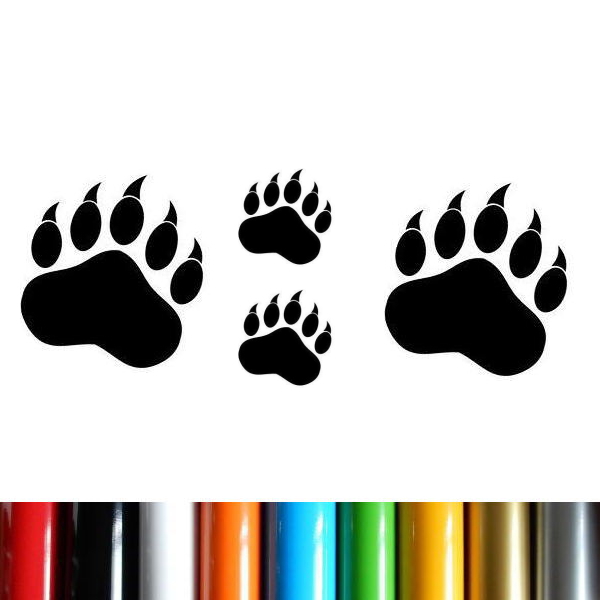 4枚セット 足跡 熊 爪痕 肉球 狼 10カラー カッティング ステッカー ハンターカブステッカー付き HC-16 BK.(ステッカー、デカール)｜売買されたオークション情報、yahooの商品 ...