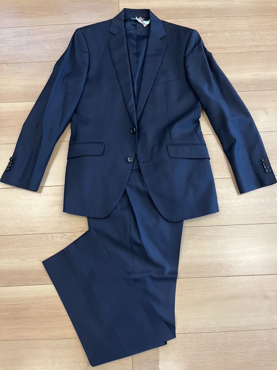 Yahoo!オークション - CERRUTIスーツ 濃紺YA5