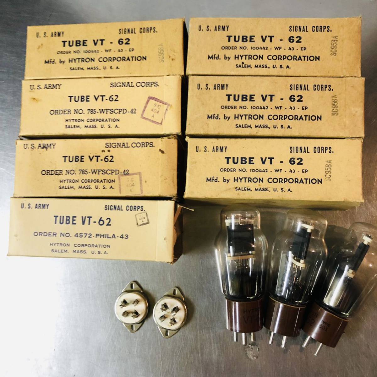 Yahoo!オークション - ジャンク 真空管 U.S.ARMY TUBE VT-62 HYTRON 10...