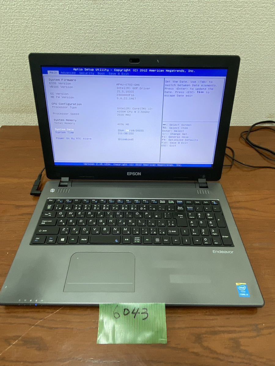 Yahoo!オークション - 6043 EPSON Endeavor Core i3 4100M 2.50GHz HDD...