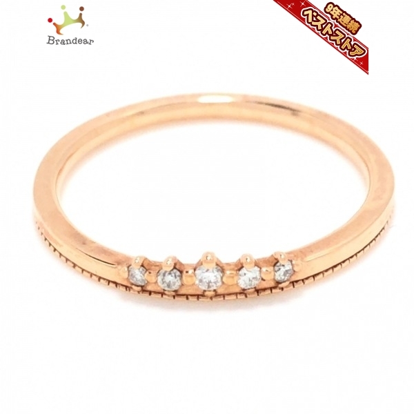 Yahoo!オークション - アガット agete リング - K10PG×ダイヤモンド K...