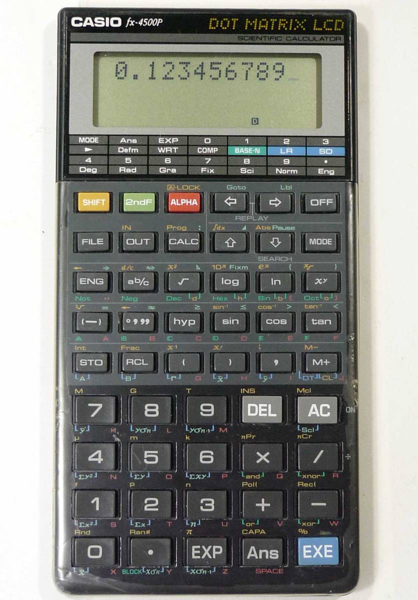 CASIO Dot Matrix LCD プログラマブル 関数電卓 fx-4500P 日本製 本体のみ(カシオ)｜売買されたオークション情報、yahooの商品情報をアーカイブ公開 ...