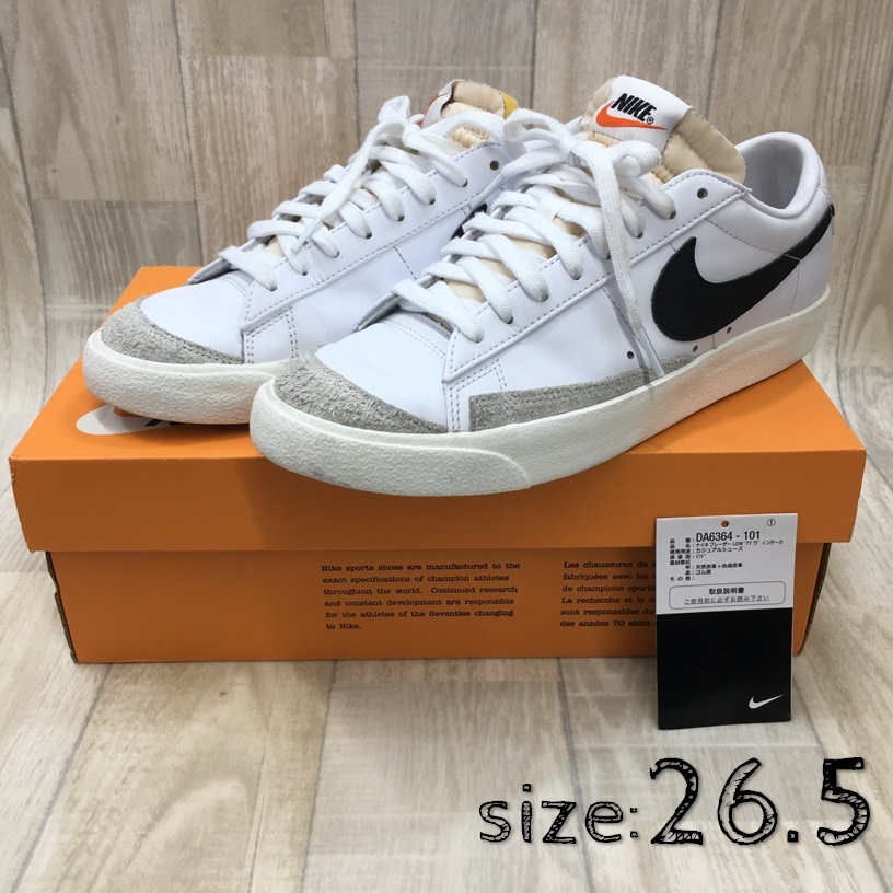 Yahoo!オークション - KZ1149 NIKE BLAZER LOW 77 VNTG DA6364-101 26....