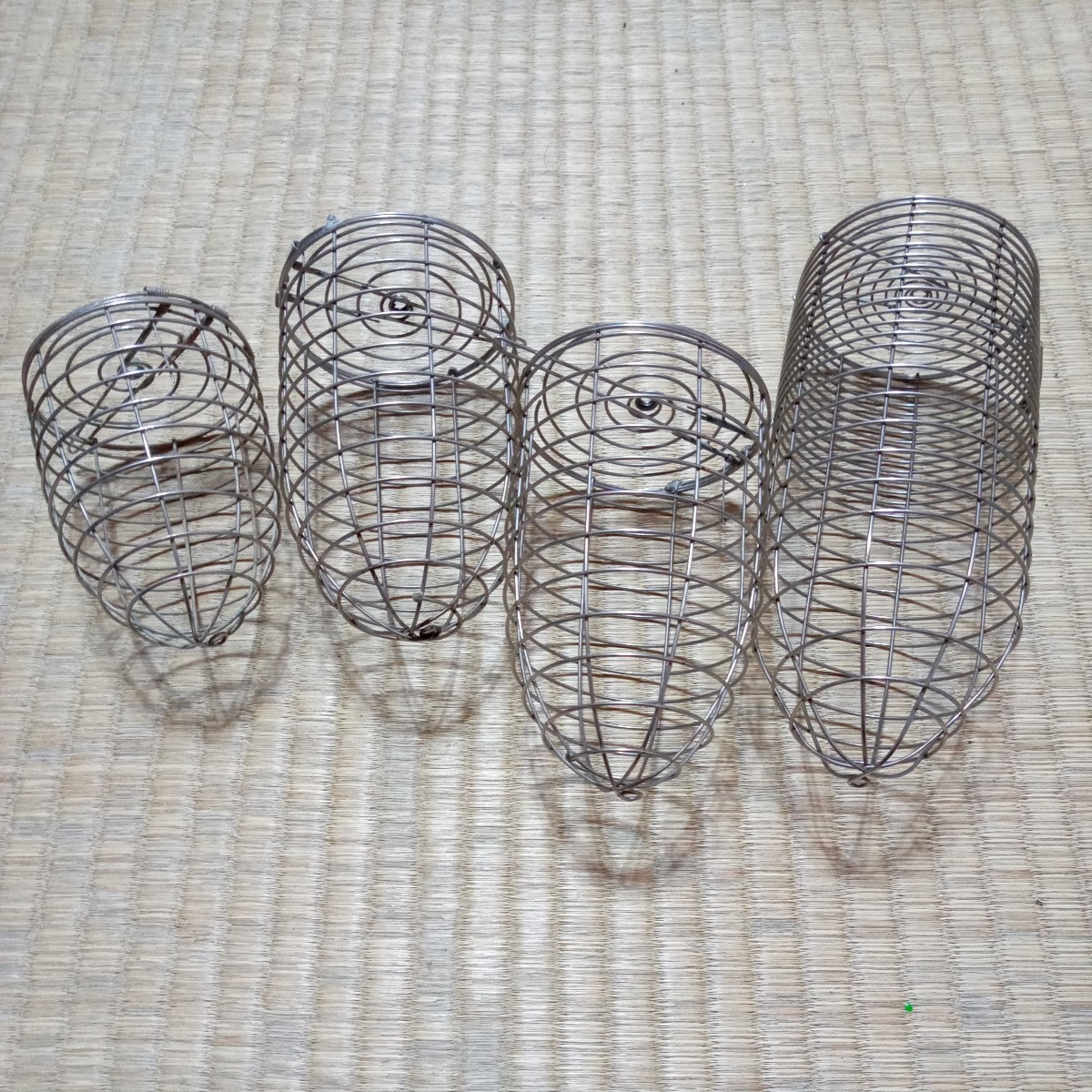 代購代標第一品牌－樂淘letao－ステンレスアンドンカゴ 大き目サイズ 中通し 4点 12cm～約20cm サビキ ビシ 他 船 ボート 他 釣具 j6787