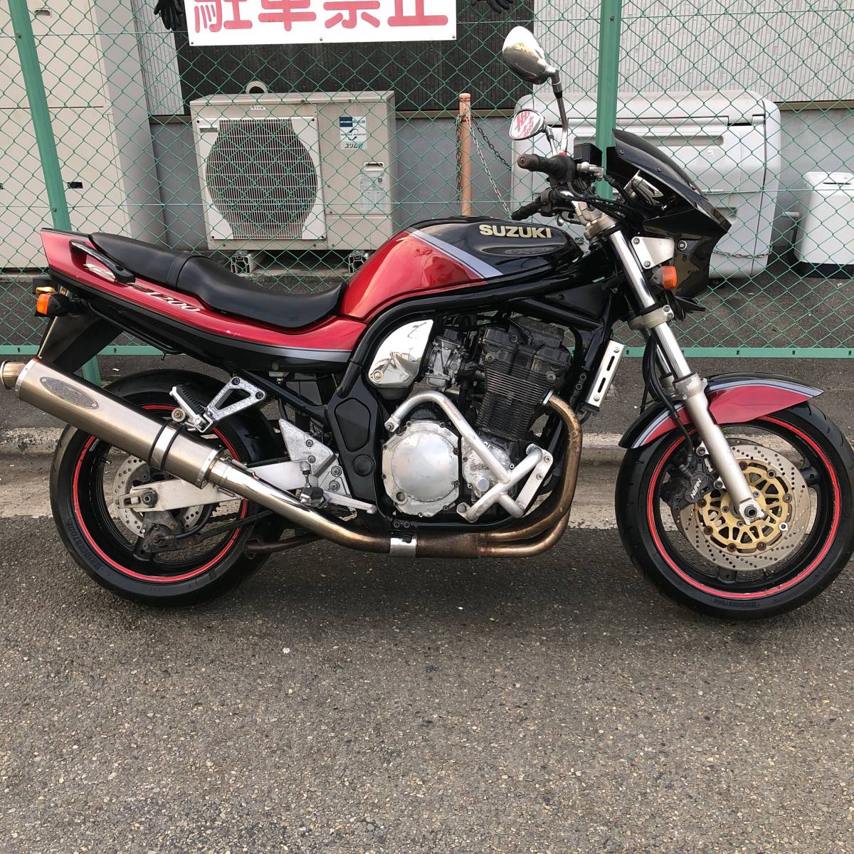 H11年式 スズキ GSF1200 GV75A 黒赤 43386㎞ テックサーフマフラー エンジンガード ビキニカウル 全国配送 売切 検 GSX ZRX XJR CB1100 XS ...