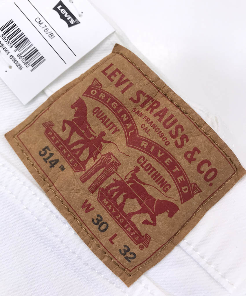 代購代標第一品牌－樂淘letao－新品タグ付き/7700円を Levi'sリーバイス 514ストレートSTRAIGHTホワイトストレッチ00514-1416/30 在庫限り