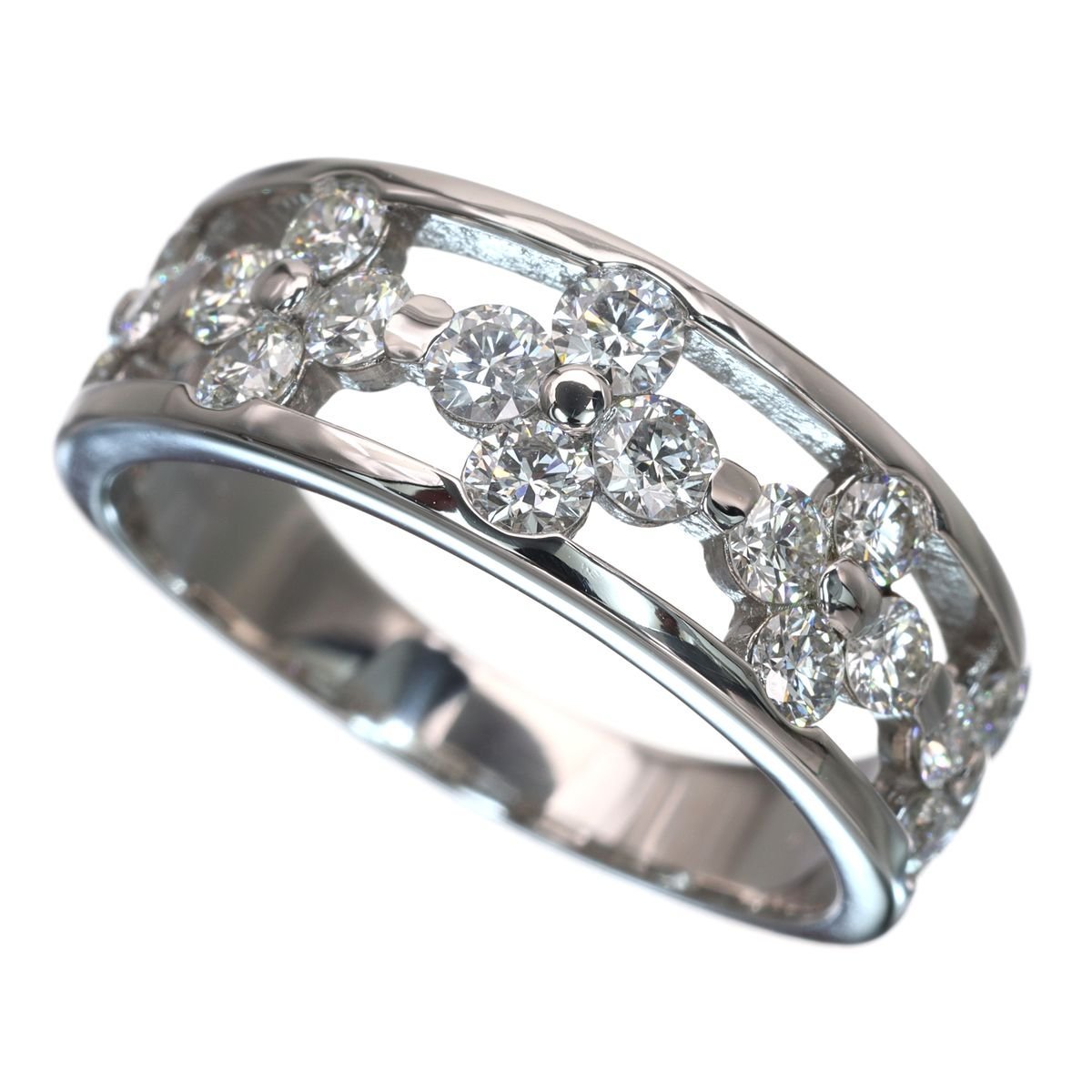 Yahoo!オークション - オールEXカットの最強の輝き Pt950 ダイヤモンド...